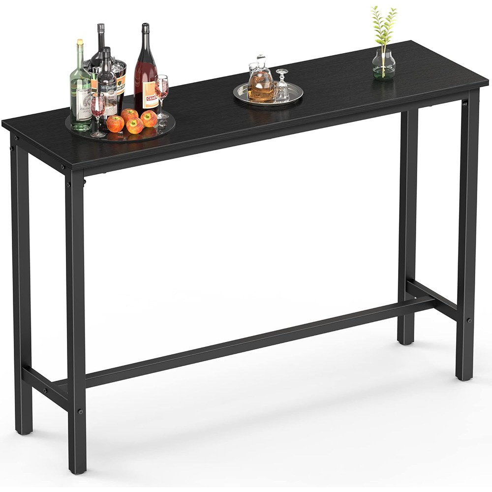 17 Stories Bar Table, 53" Rectangular Pub Height Table – Sofa Console, Dining Or Coffee Table ...